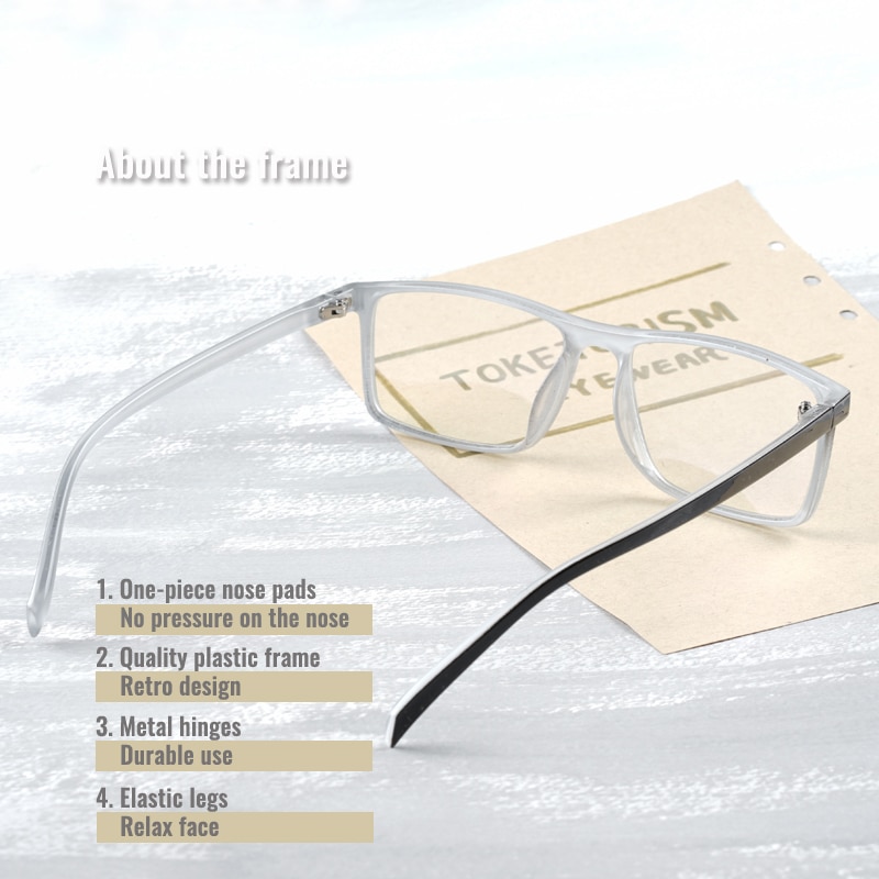 Toketorism high rectangle glasses for myopia spect... – Grandado