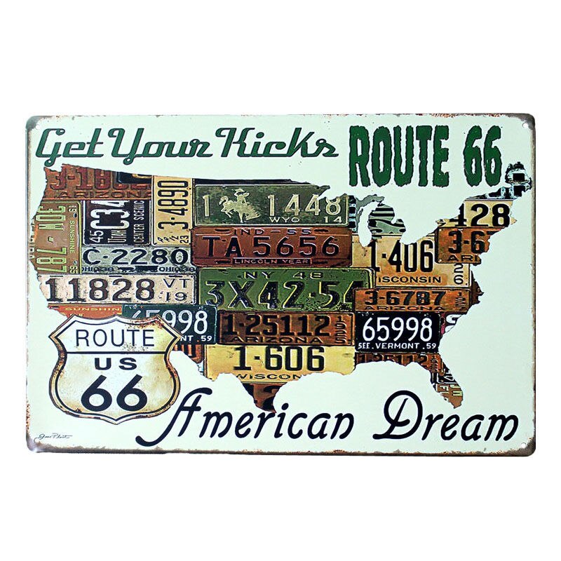 Retro Old World Map Vintage Tin Plate Metal Tin Si... – Grandado