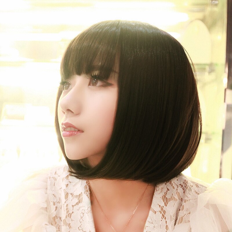 Lanlan wig female short hair temperament clavicula... – Grandado