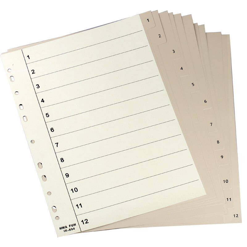 HFYP IX-894 Sorting card classify Binder Index Div... – Grandado