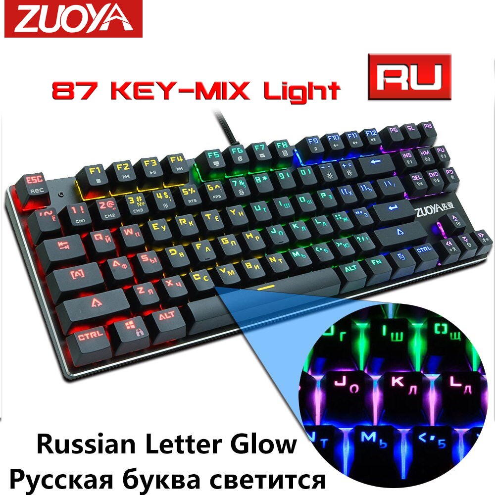 ZUOYA Mechanical Keyboard RGB/Mix Backlit Wired US... – Grandado