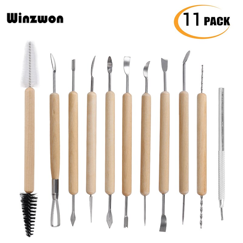 11Pcs Wooden Handle Sculpting Tools Arts Crafts Mo... – Vicedeal