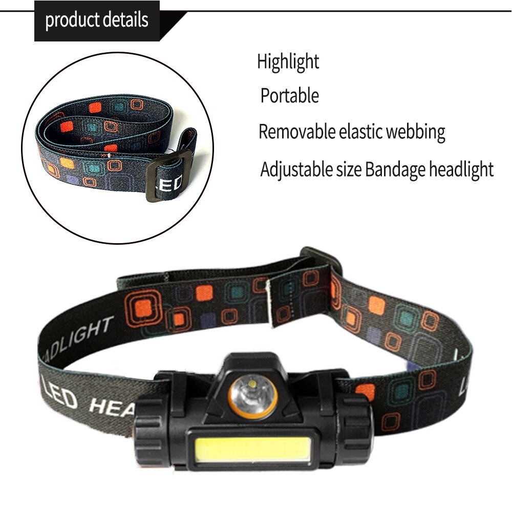 COB LED Headlamp Portable Flashlight 12000LM USB R... – Grandado