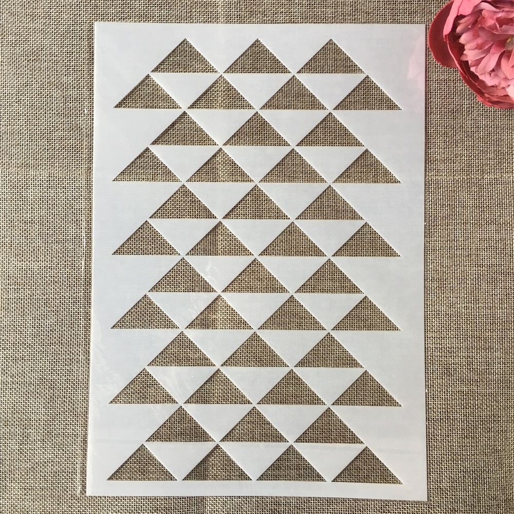 29*21cm Triangle Geometry Texture DIY Layering Ste... – Grandado