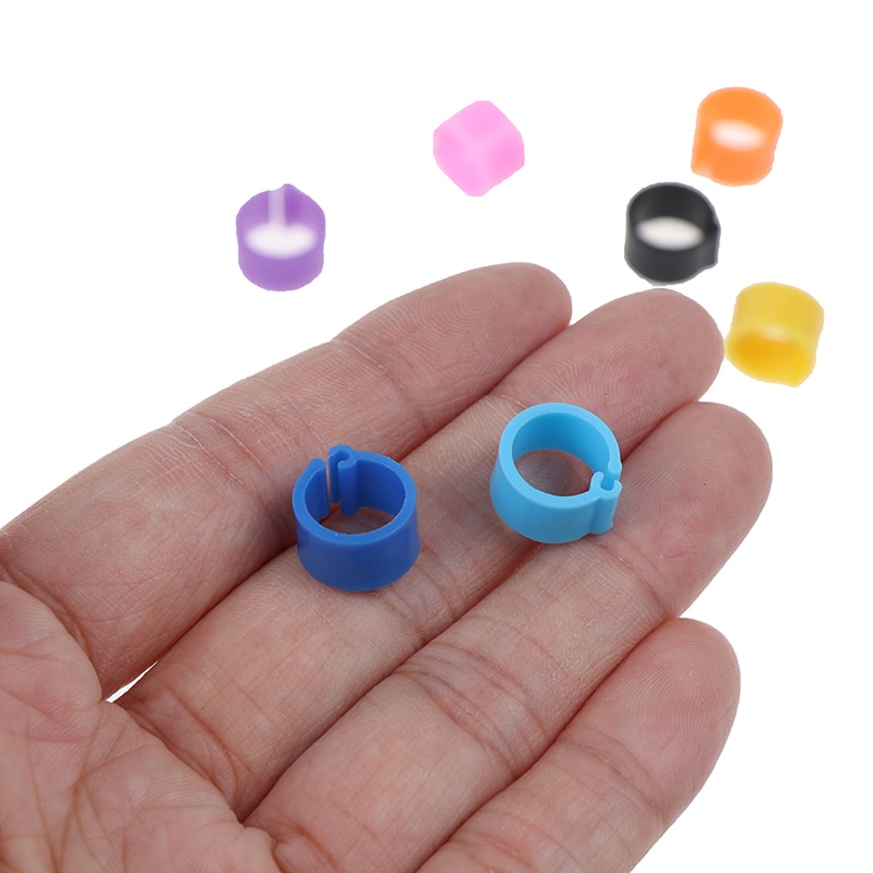 100Pcs Inner Diameter 8mm Pigeon Leg Poultry Dove Tiny Bird Parrot Clip ...