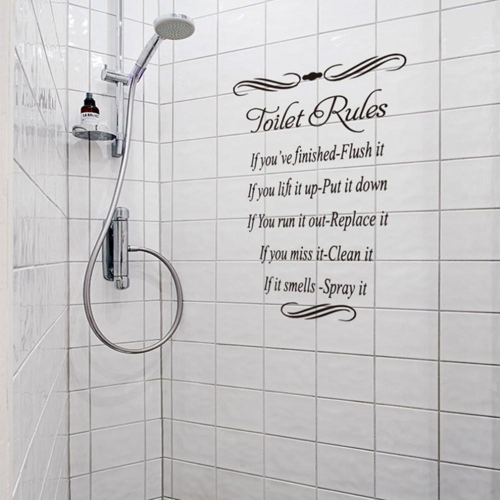 Modern Toilet Rules Removable Personality Sticker ... – Grandado