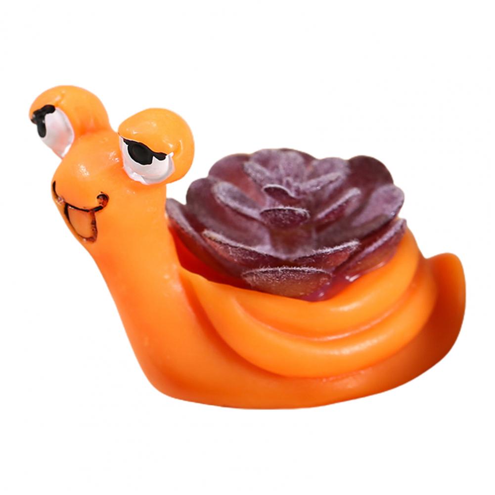Snail Ornament Cute Realistic Resin Moss Landscape... – Grandado