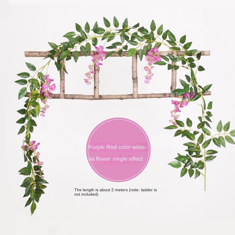 Simulated Wisteria flower rattan bean flower ratta... – Grandado