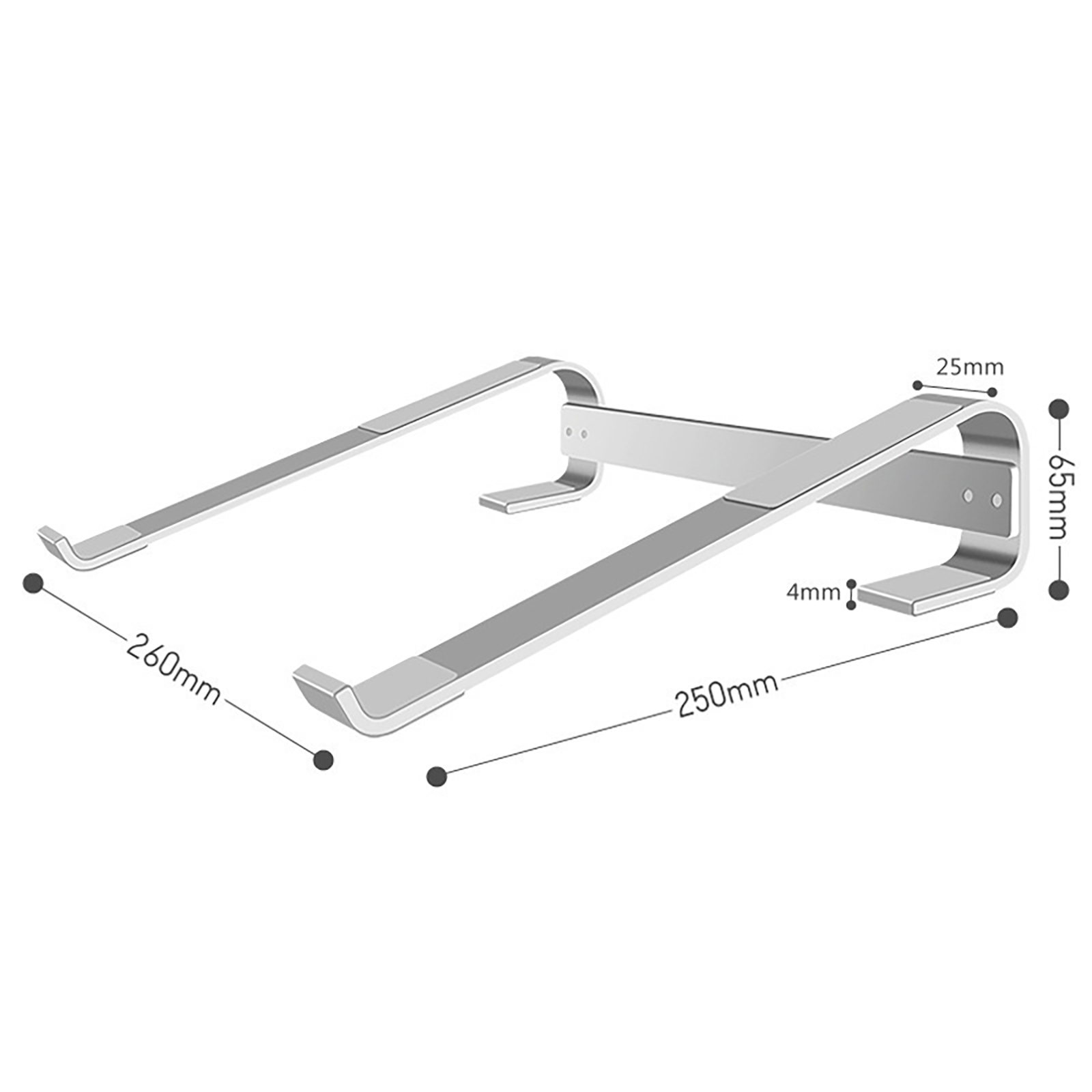 260*250*65mm Portable Aluminum Alloy Laptop Bracke... – Vicedeal