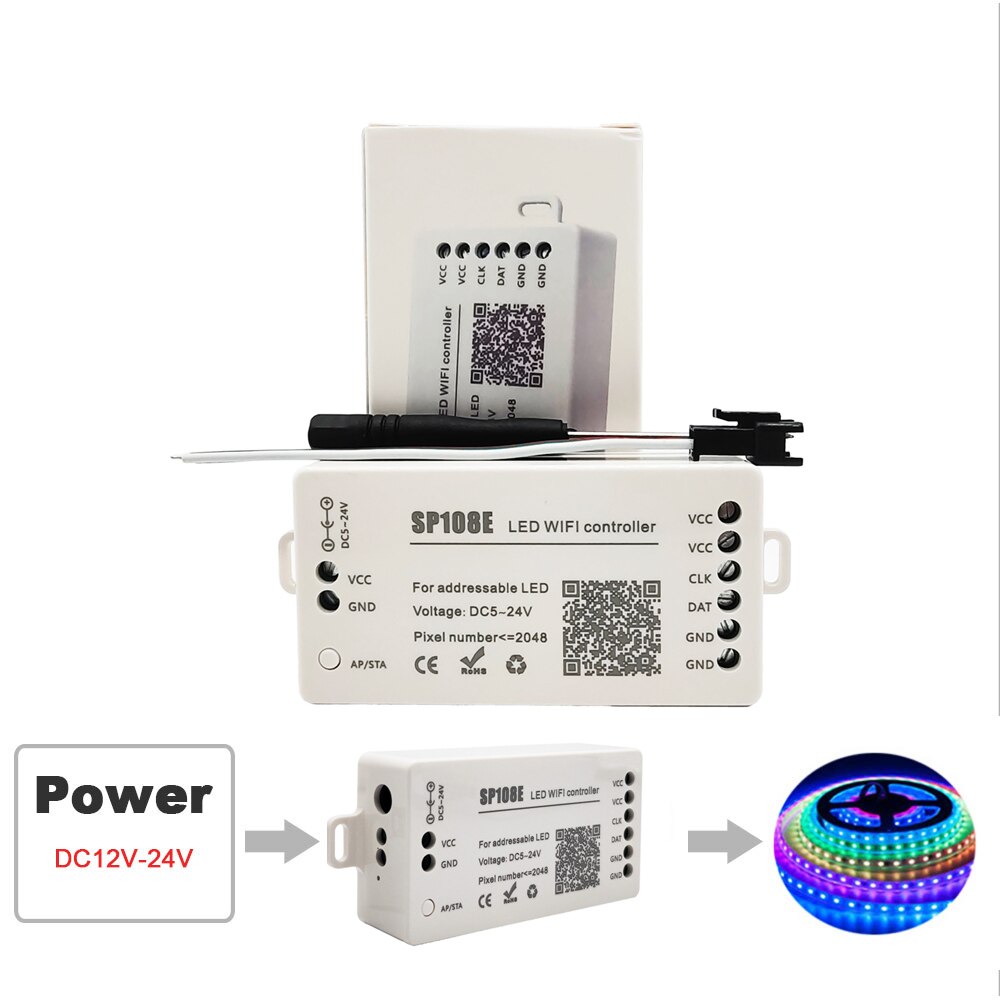 DC5-24V SP108E Wifi Smart APP Wireless Control Ind... – Grandado