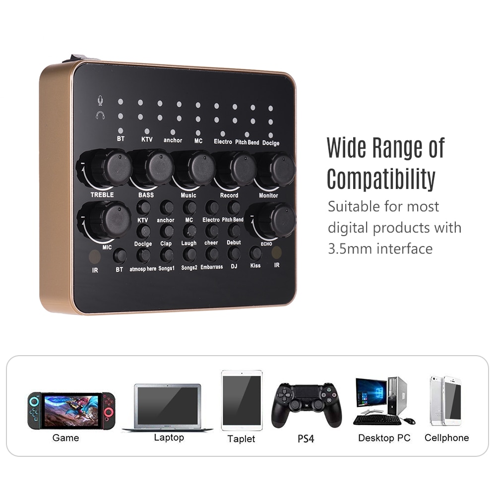 Live Sound Card Voice Changer Multiple Sound Effec... – Grandado