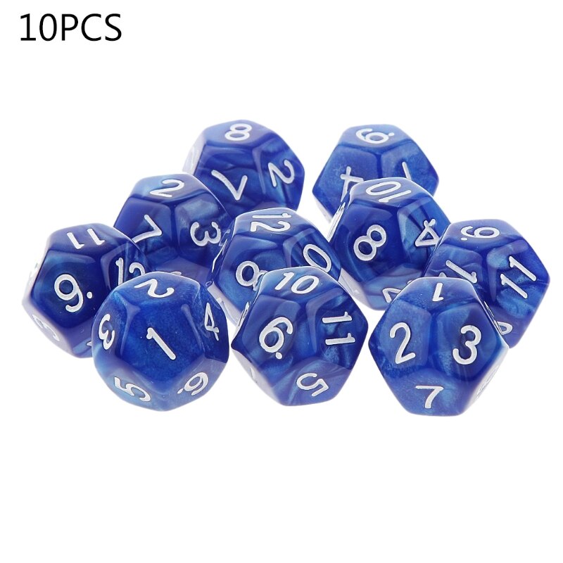 10pcs 12 Sided Dice D12 Polyhedral Dice Family Par... – Vicedeal