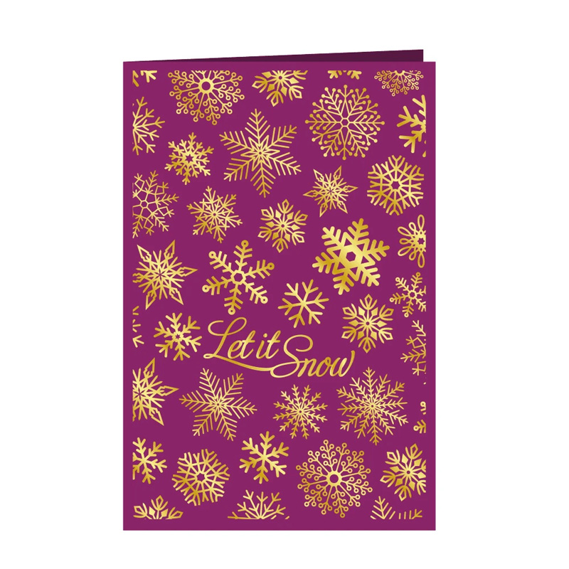 Let it Snow Snowflake Plates Foil Plate for DIY Sc... – Vicedeal