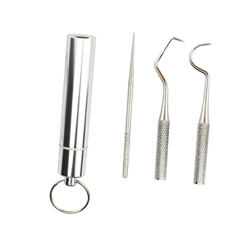 1 Set Tooth Floss Stainless Steel Toothpick Portab... – Vicedeal