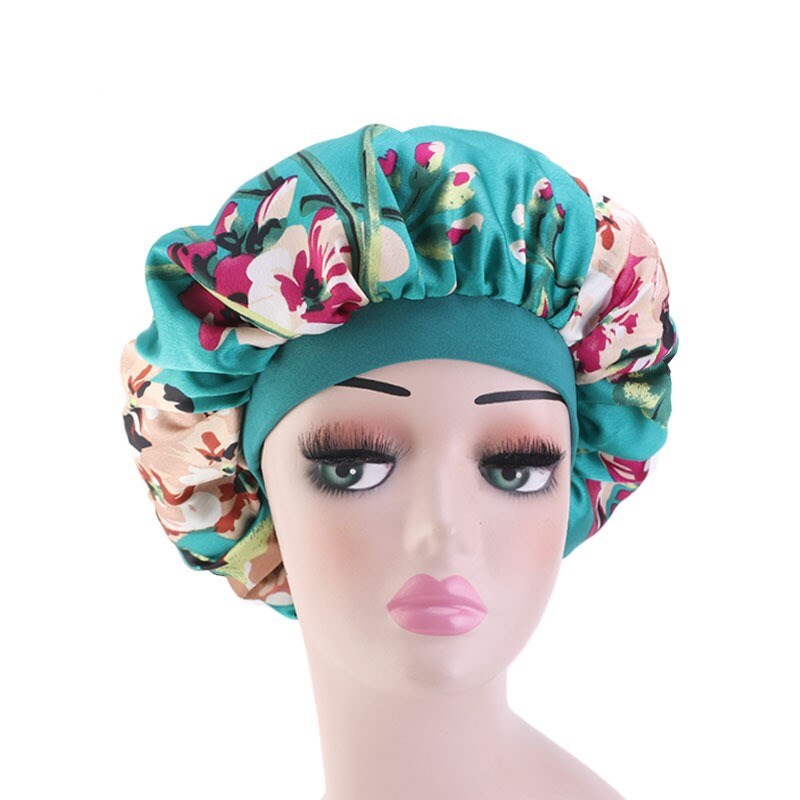 6 Colors Satin Bonnet Salon Night Hair Hat for Nat... – Grandado