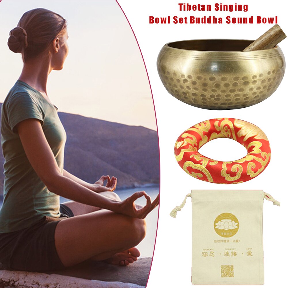 Tibetan Singing Bowl Set Buddha Sound Bowl Nepal H... – Vicedeal