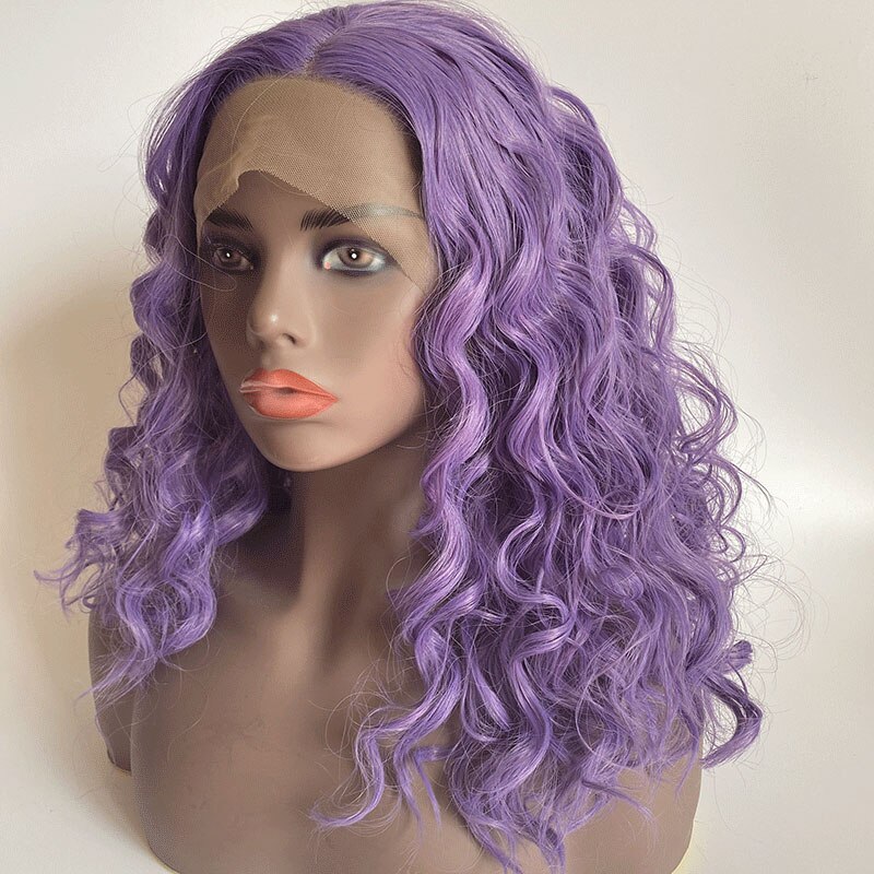 Bombshell Mix Purple Short Water Wave Bob Syntheti... – Vicedeal