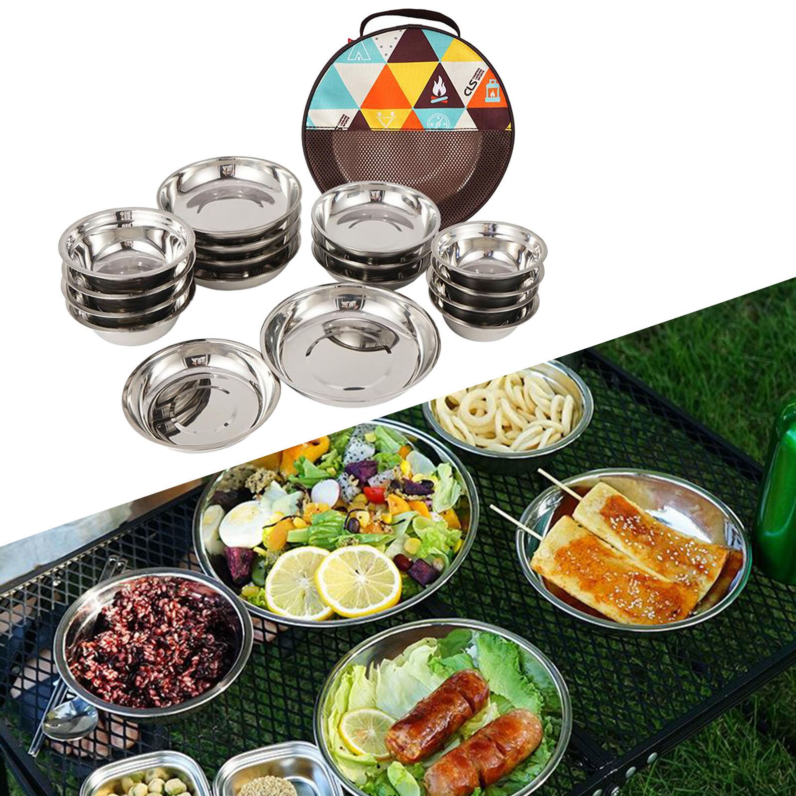 3-5 Persons Stainless Steel Tableware Mess Kit Inc... – Vicedeal