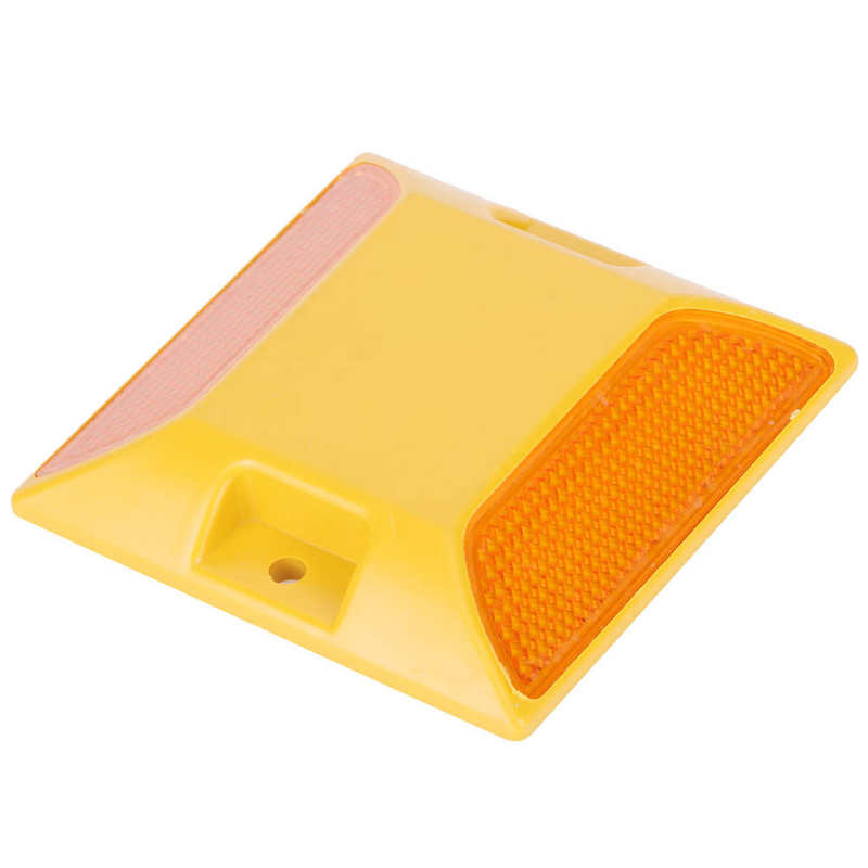 6Pcs 9.5X9.5X2cm Road Marker Double Yellow Road Re... – Grandado