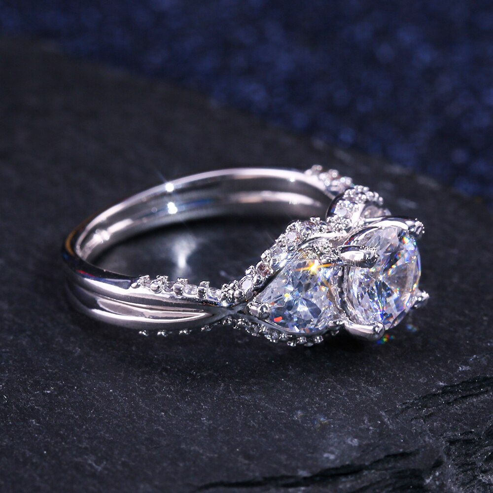 Huitan Classic Wedding Finger Rings For Women Thre... – Grandado