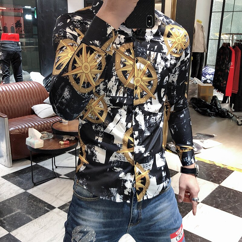 Barokke Shirt Mannen Lange Mouwen Slim Fit Casual ... – Grandado