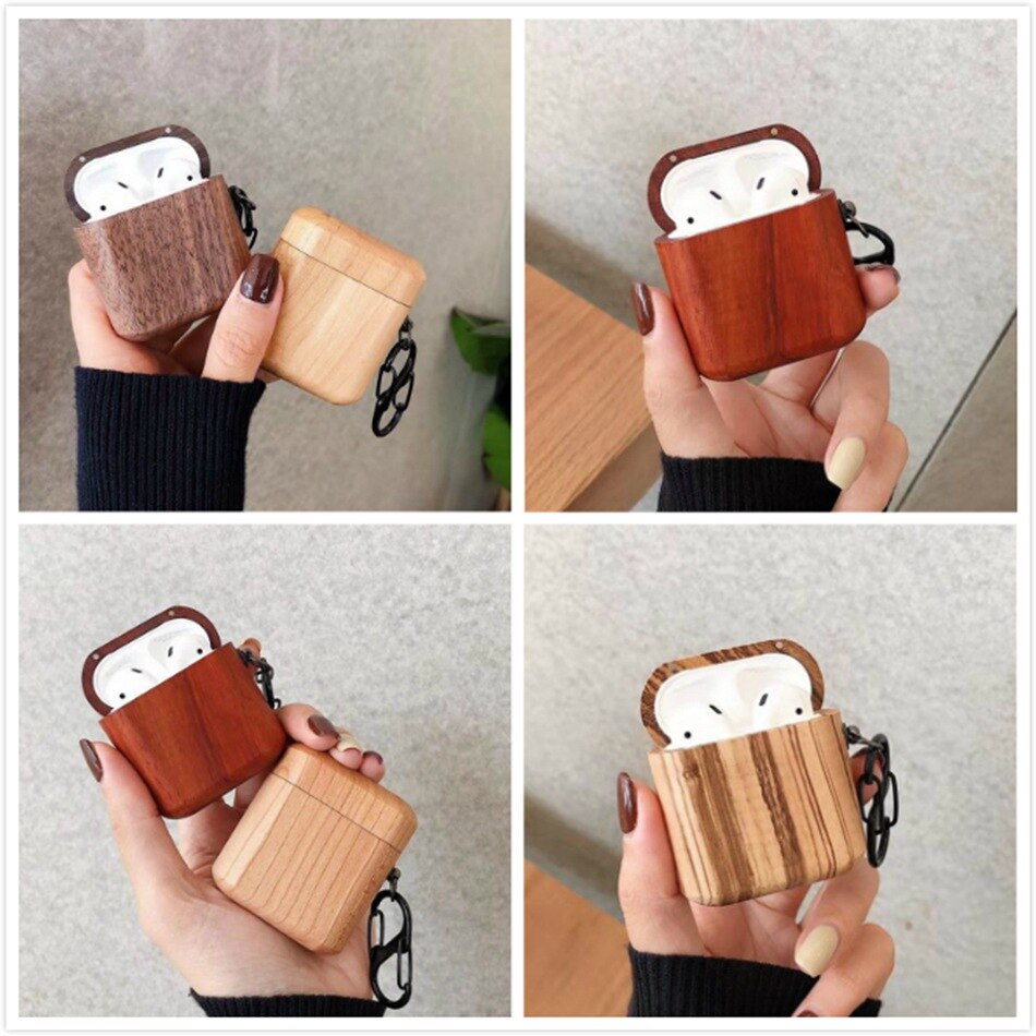 Bluetooth Draadloze Hout Oortelefoon Case Voor Air... – Vicedeal