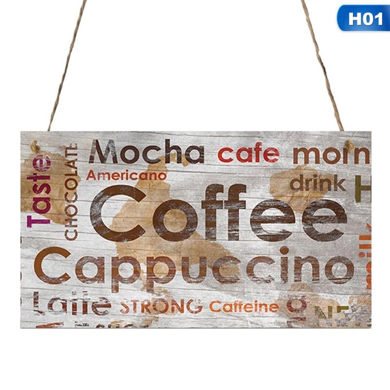 Putuo Decor Coffee Wooden Hanging Signs Decorative... – Grandado