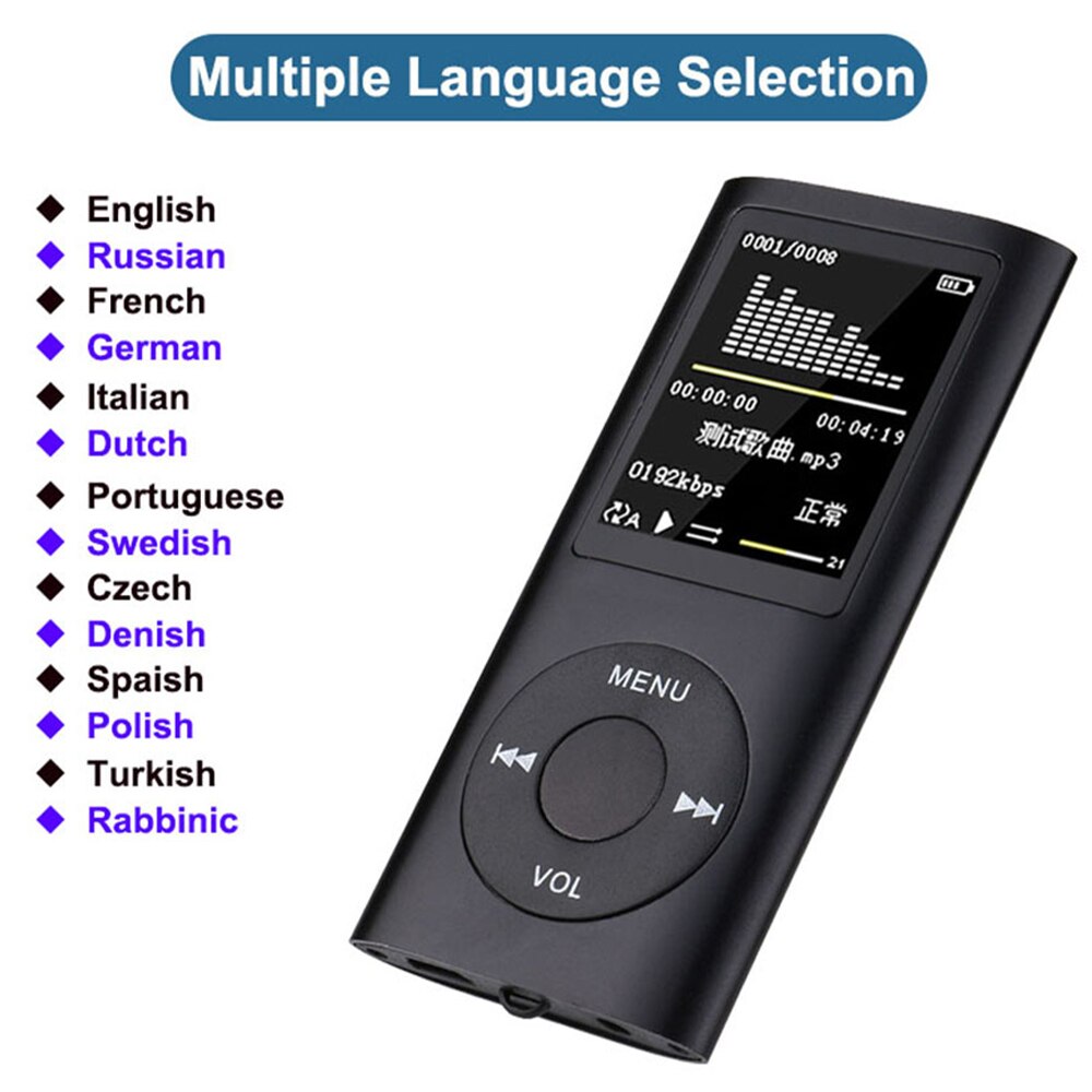 MP4 Music Player HIFI MP3 Player Digital LCD Scree... – Grandado
