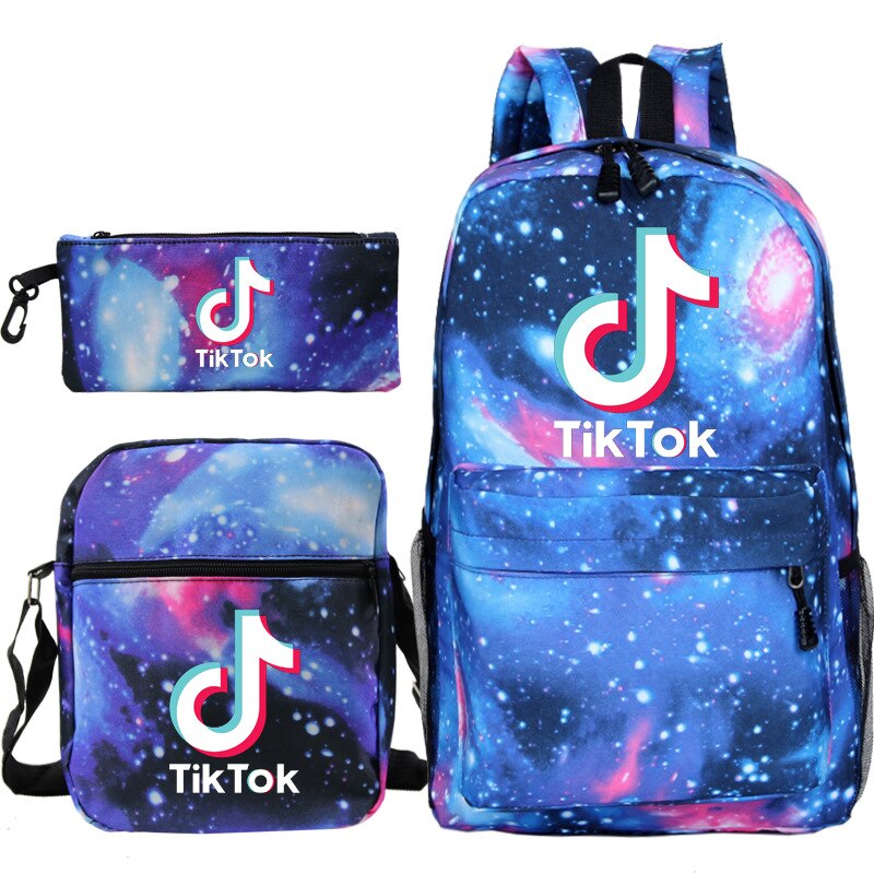 Tik Tok Backpack Boys Girls 3pcs School Bag For Te... – Grandado
