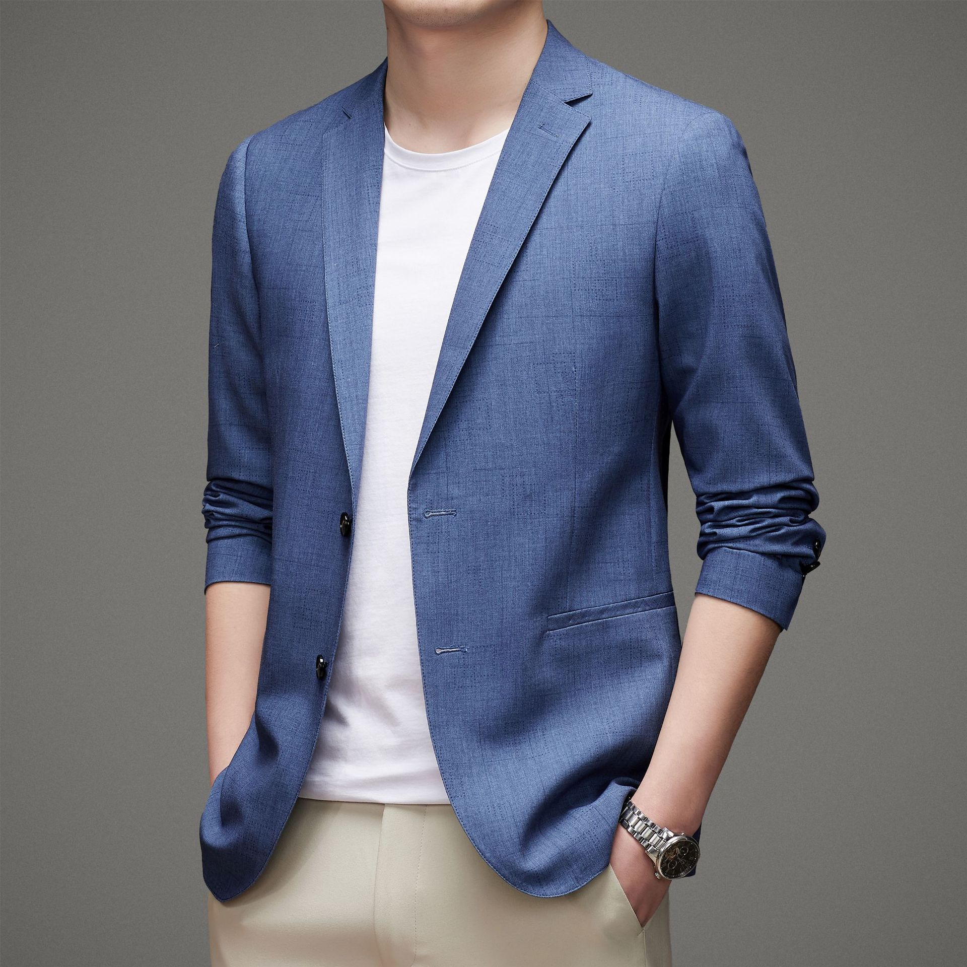 2022 spring high-end dark pattern suit jacket men&... – Grandado