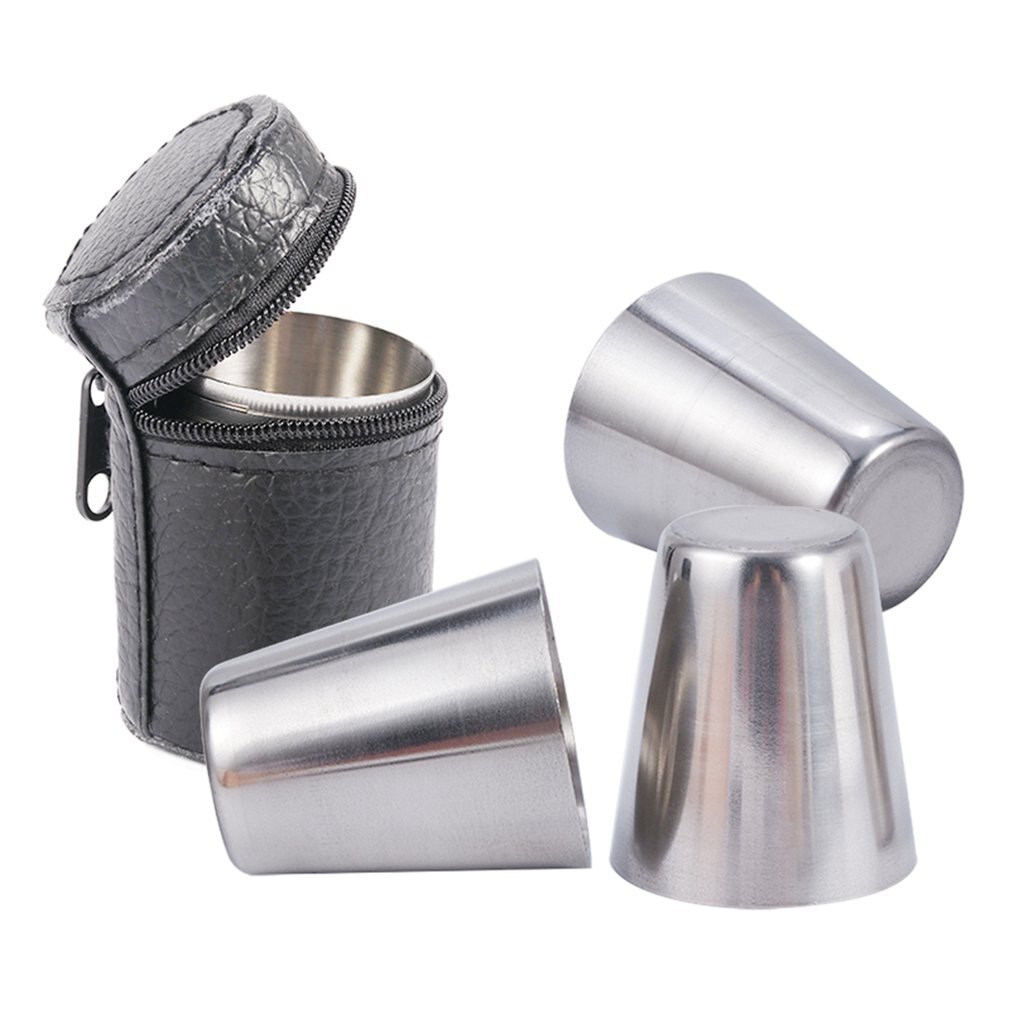 4 Pieces / Set Polished 30Ml Mini Shot Glass Stain... – Grandado
