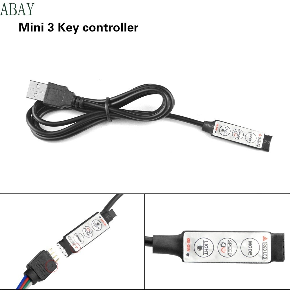 Dc 5V Usb Led Rgb Controller Mini 3 Sleutels Dimme... – Vicedeal