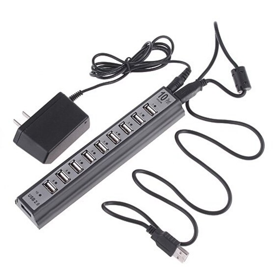 High speed USB 2.0 hub 10 port – Grandado