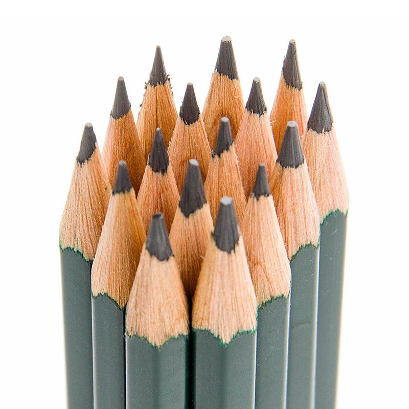 12pçs faber castell 6h-8b lápis de madeira hexagon... – Vicedeal