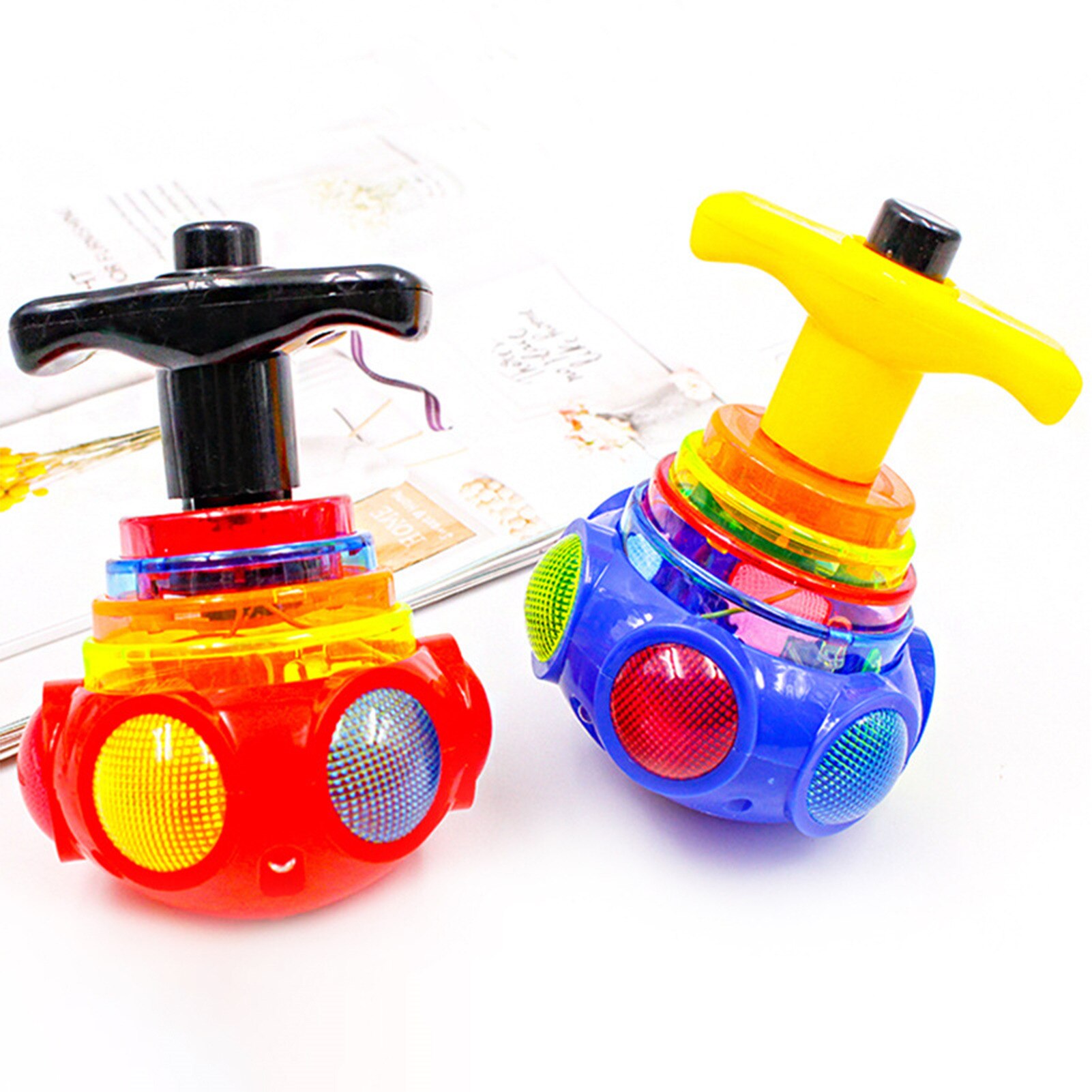 1PC Colourful Light Flash Gyro Peg-Top Spinning To... – Vicedeal