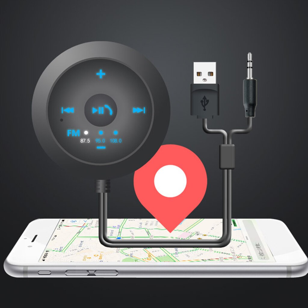 1 st 2 in 1 bil bluetooth 5.0 spelare 500 mah fm a... – Grandado
