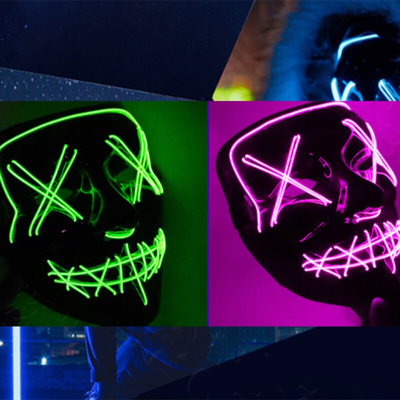 Cosmask Halloween Mixed Color Led Mask Party Masqu... – Grandado Cosmask Halloween Mixed Color Led Mask Party Masqu... – Grandado