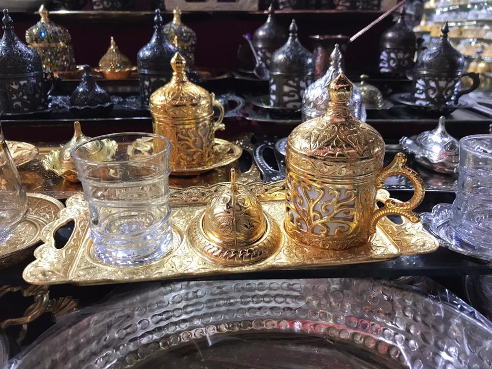 Set of 2 copper ottoman turkish coffee pot set ara... – Grandado