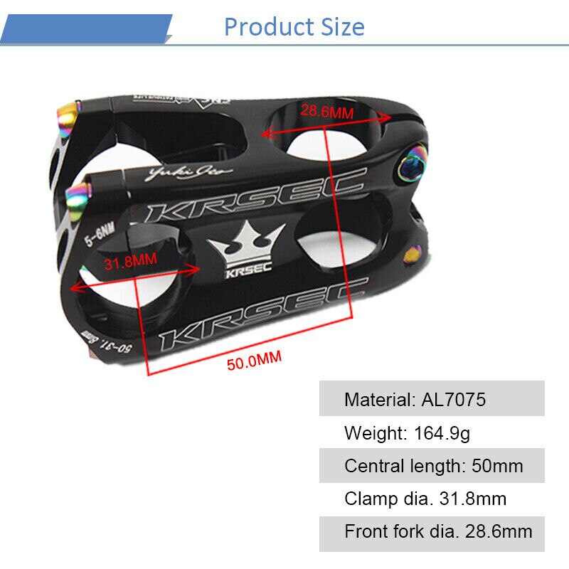 KRSEC Aluminium Stem MTB Mountain Bike Stem potenc... – Grandado