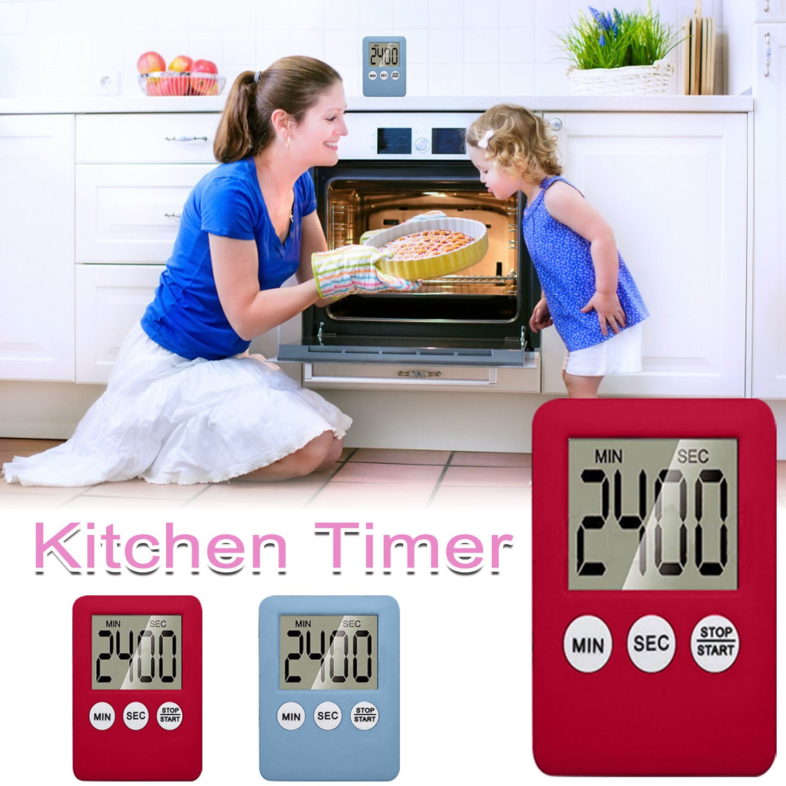 Kitchen Count Timer Large Digital Lcd Kitchen Cook... – Grandado