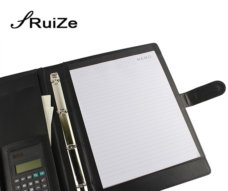 RuiZe leather folder Padfolio multifunction organi... – Grandado