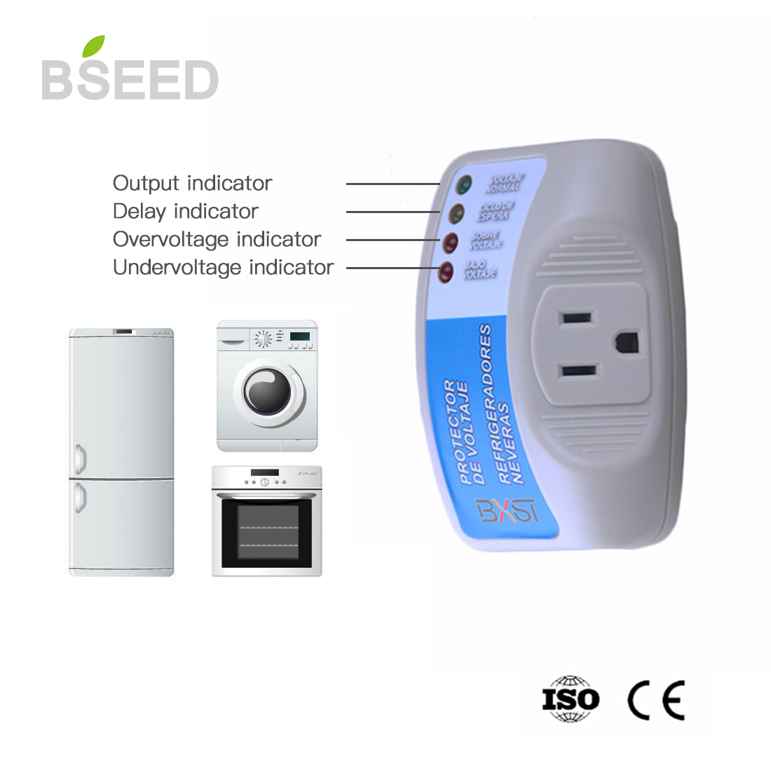 BSEED Voltage Protector Single Outlet Surge Protec... – Grandado
