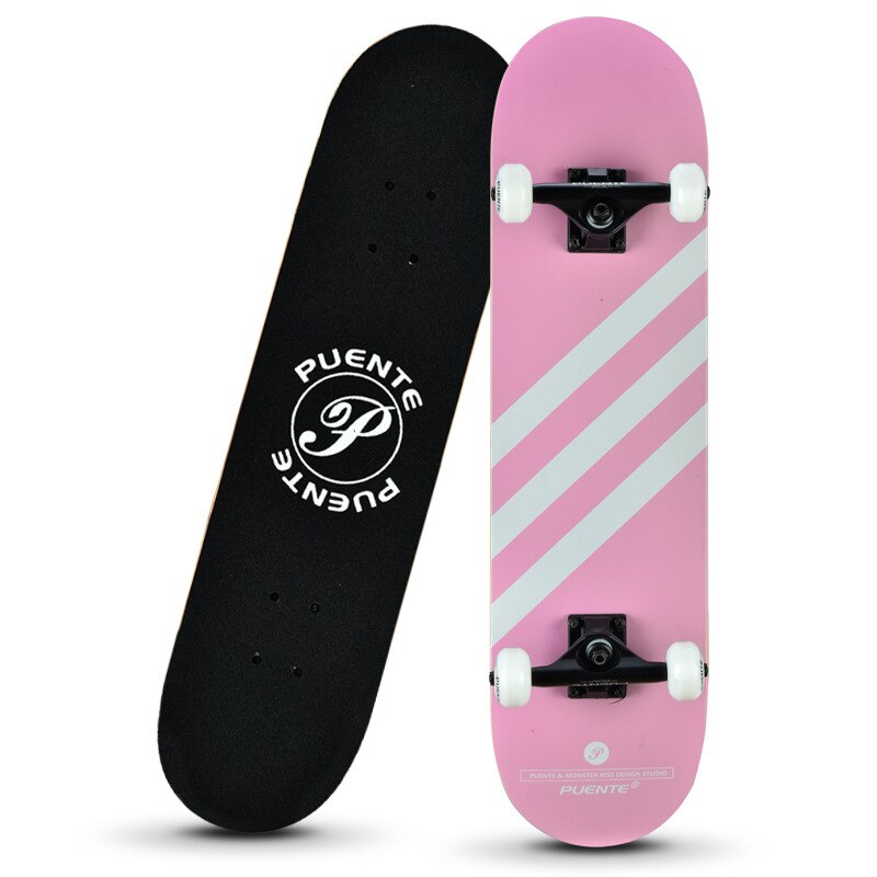 Skateboard Double Kicktail Cruiser Rocker Board Ma... – Grandado