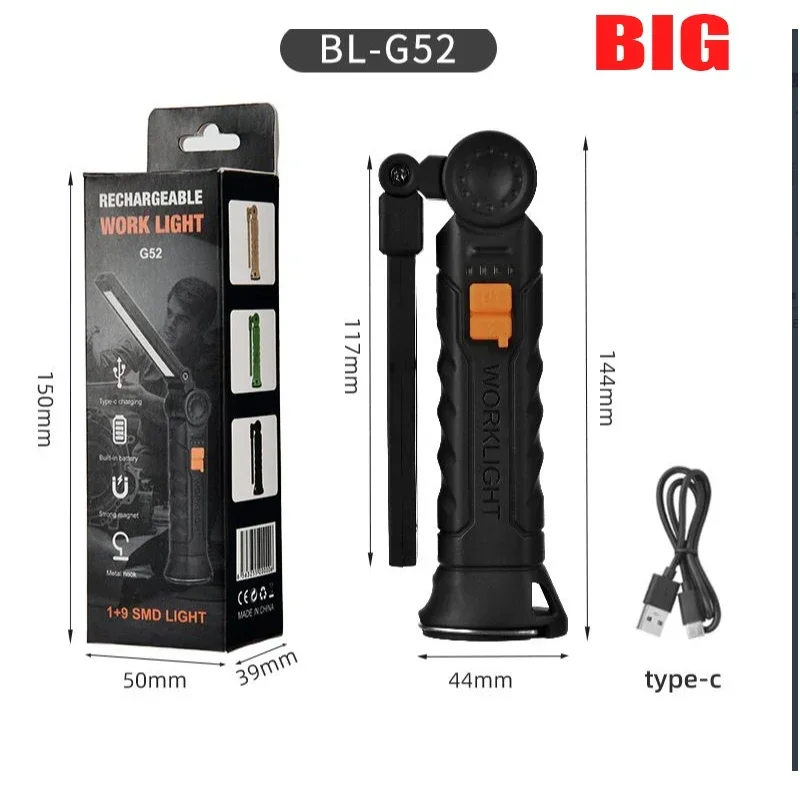 Portable Work Light COB LED Flashlight USB Recharg... – Grandado