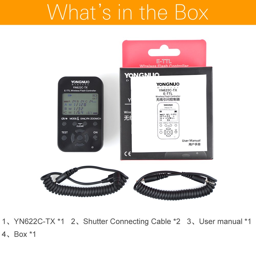 Yongnuo YN-622C-TX YN622C-TX Transmitter LCD Draht... – Vicedeal