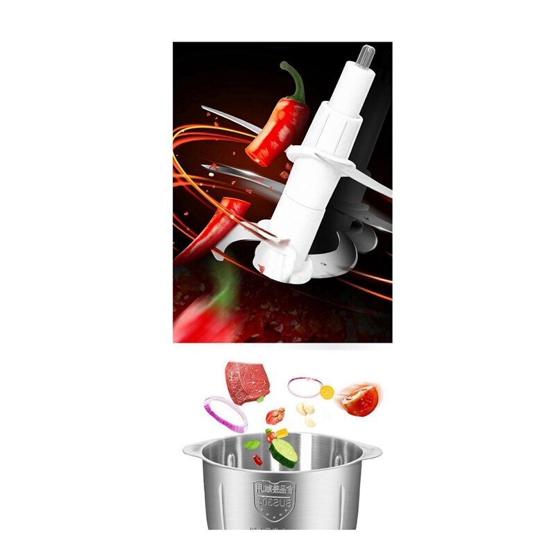 Food Chopper 4L Stainless Steel Electrical Food Pr... – Grandado