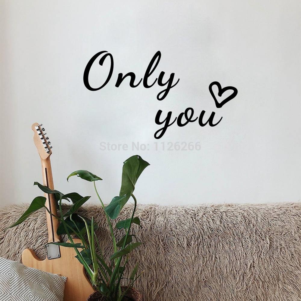 Classic Love Quotes Home Wall Sticker Only You wit... – Grandado