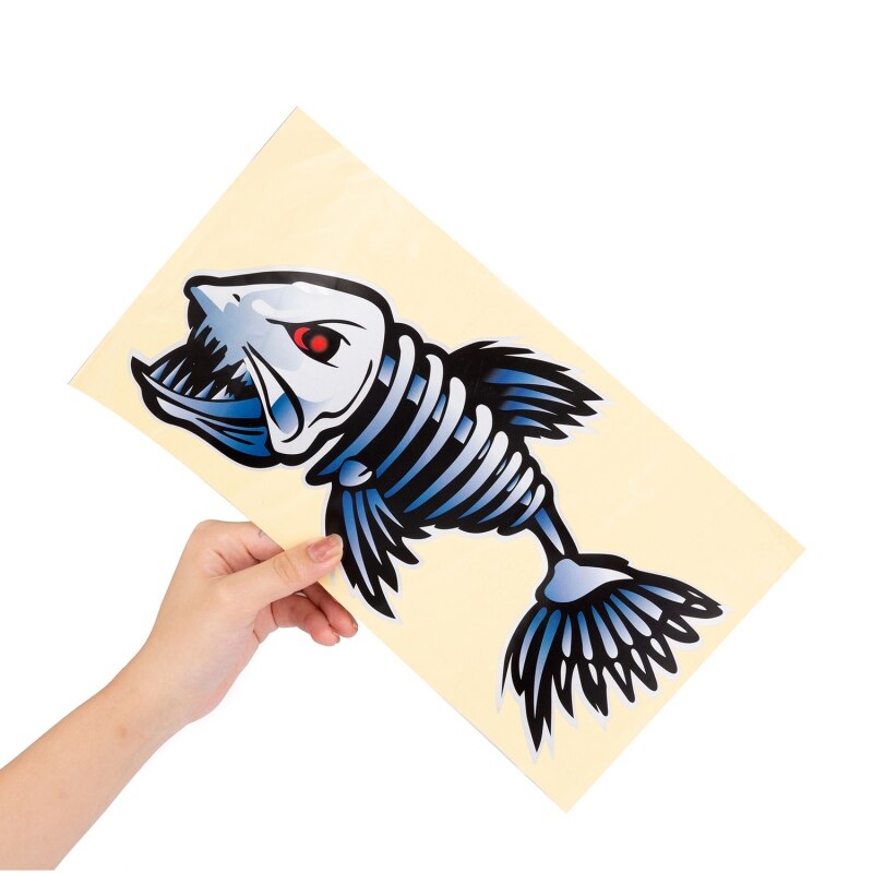 2/pcs Scary Fish Skeleton Sticker Kayak Canoe Ding... – Grandado