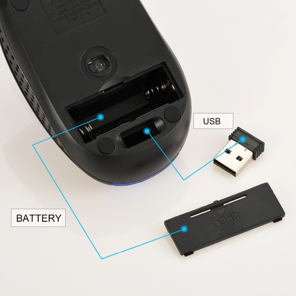 Portable Optical 6 Buttons 2.4G Wireless Mouse 120... – Grandado