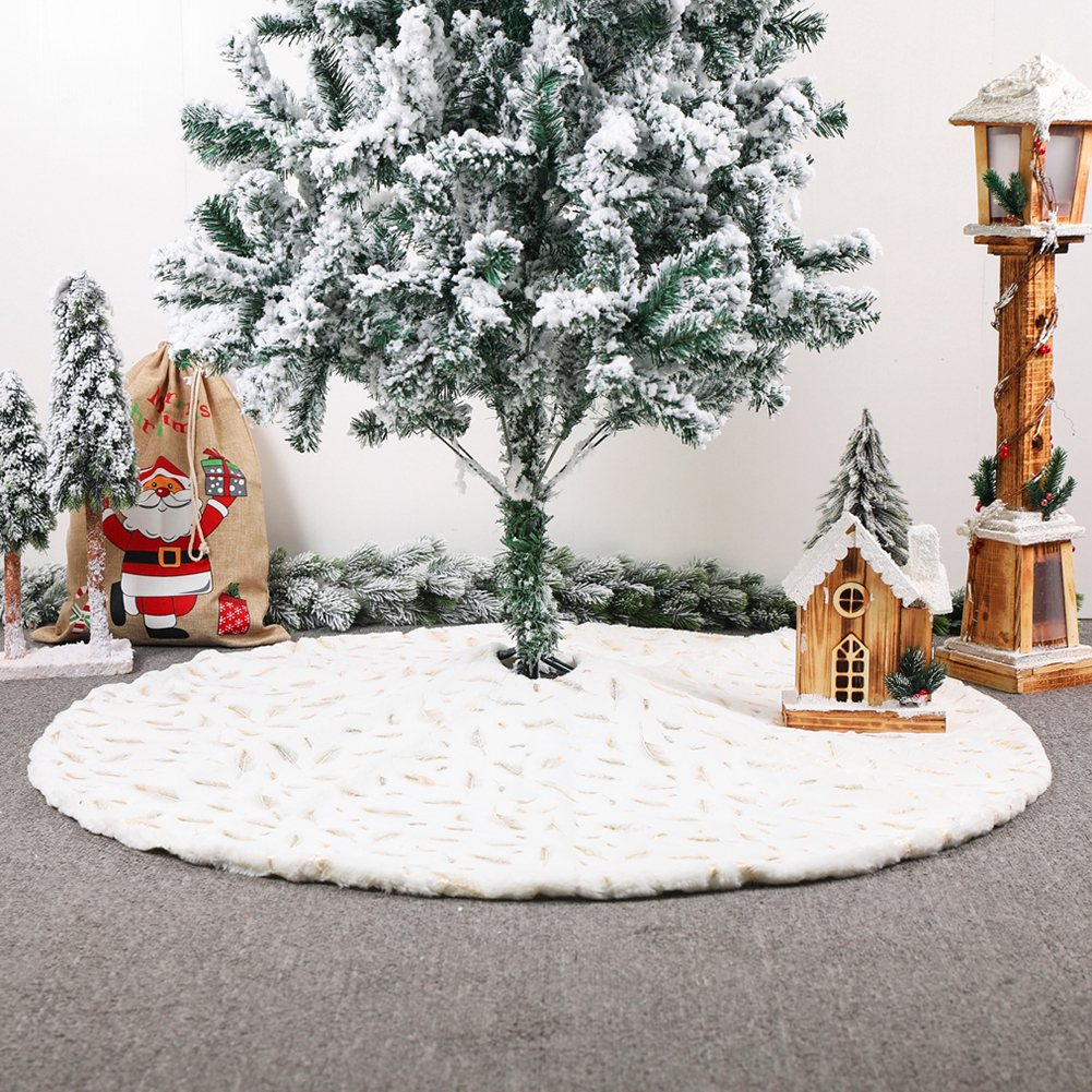 Kerstboom Rok Wit Faux Fur Pluche Kerstboom Orname... – Grandado